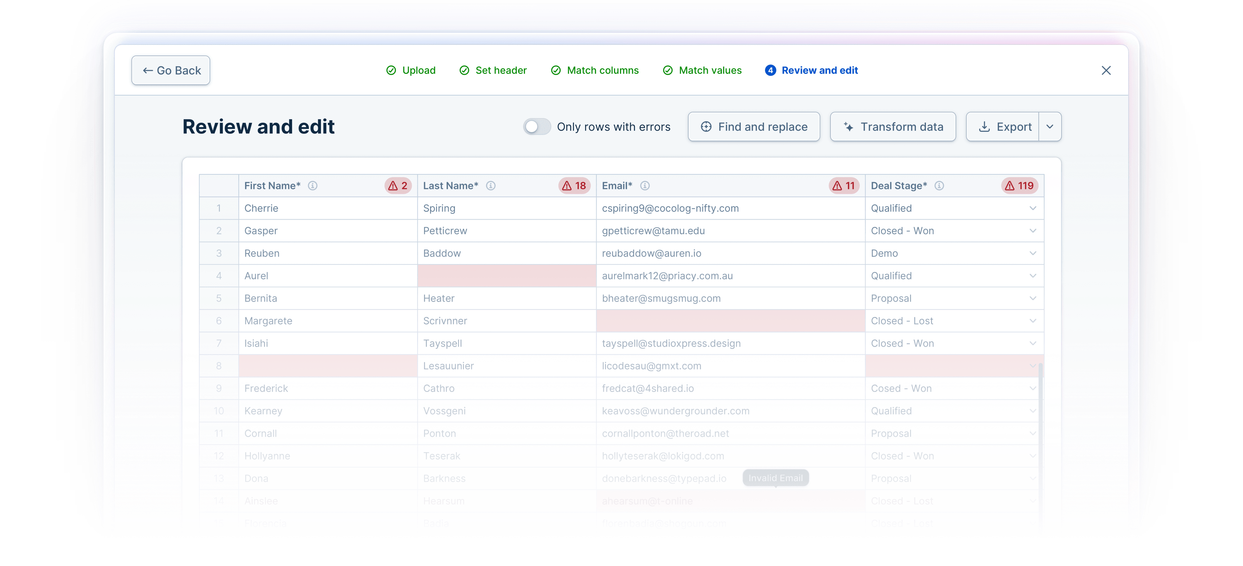 Dromo: The best way to import data files